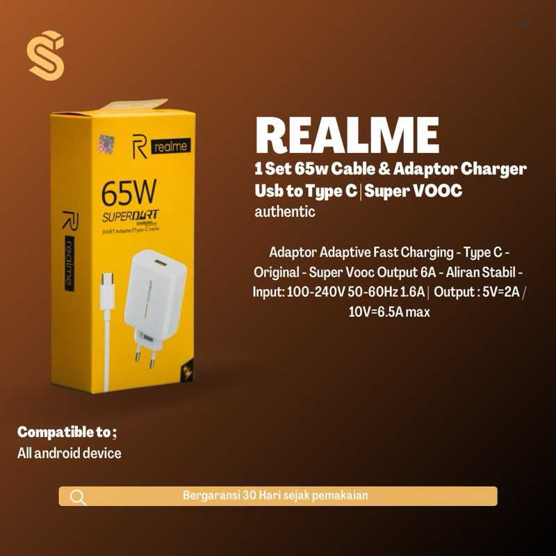 Jual CHARGER REALME 65 WATT TYPE C | SUPERDART FAST CHARGING | Shopee ...