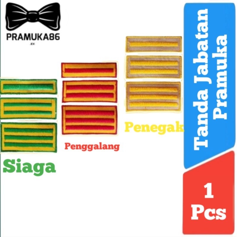 Jual Tanda Jabatan Pramuka / Bed Tanda Pimpinan Pramuka / Badge Tanda ...