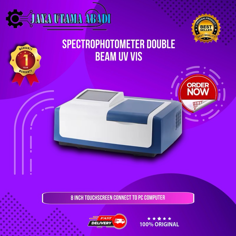 Jual 8 inch touchscreen Double Beam UV VIS Spectrophotometer connect to ...