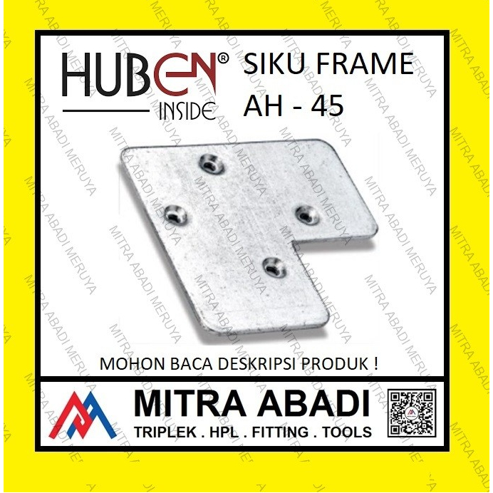 Jual Siku 45 Frame Aluminium HUBEN AH 45 Derajat Adu Manis Sudut ...