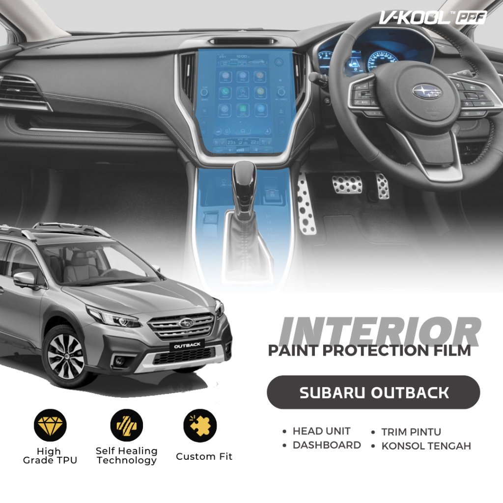 Jual V-KOOL PPF Interior Protector Subaru Outback - PANEL / Anti Gores ...