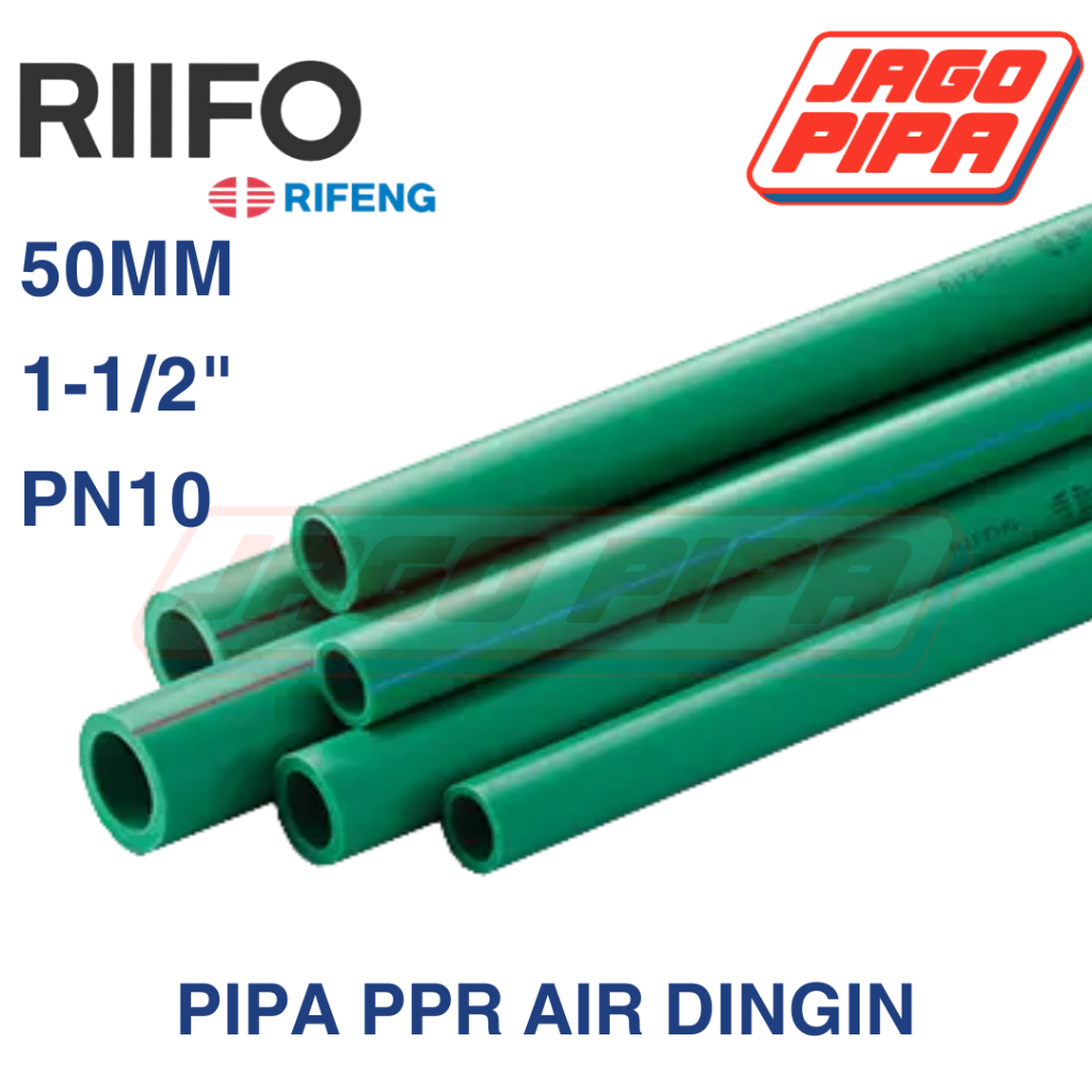 Jual RIIFO PPR Pipa PN10 50mm 1-1/2 Inch Pipa Air Dingin 4 Meter PP-R ...