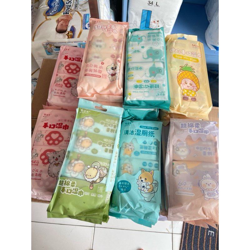 Jual tisu basah mini 1pack isi 8pcs | Shopee Indonesia