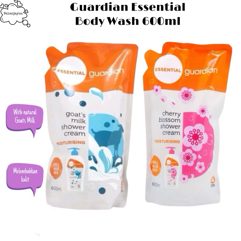 Jual Guardian Essential Body Wash Refill 600ML | Shopee Indonesia