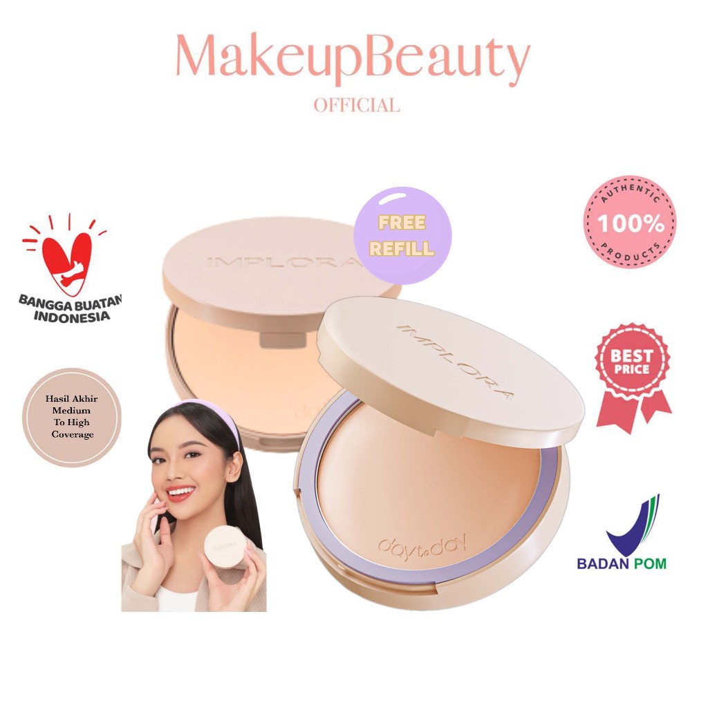 Jual IMPLORA Day to Day Two Way cake 10g | TWC | Bedak Padat | Shopee ...
