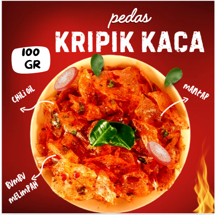 Jual 100gr Keripik Kaca Kripca Keripik Viral Pedes Mantul mojokerto ...