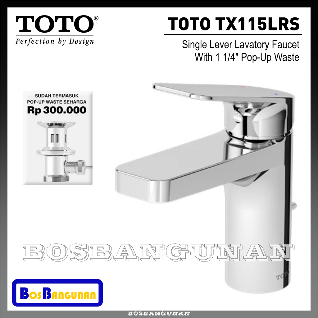 Jual KERAN WASTAFEL TOTO TX115LRS (PANAS-DINGIN) / Kran Wastafel TOTO ...