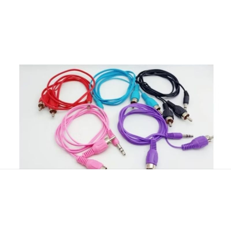 Jual Kabel RCA Aux 2in 1 murah Kabel Aux Audio Sambungan 2in 1 packing ...