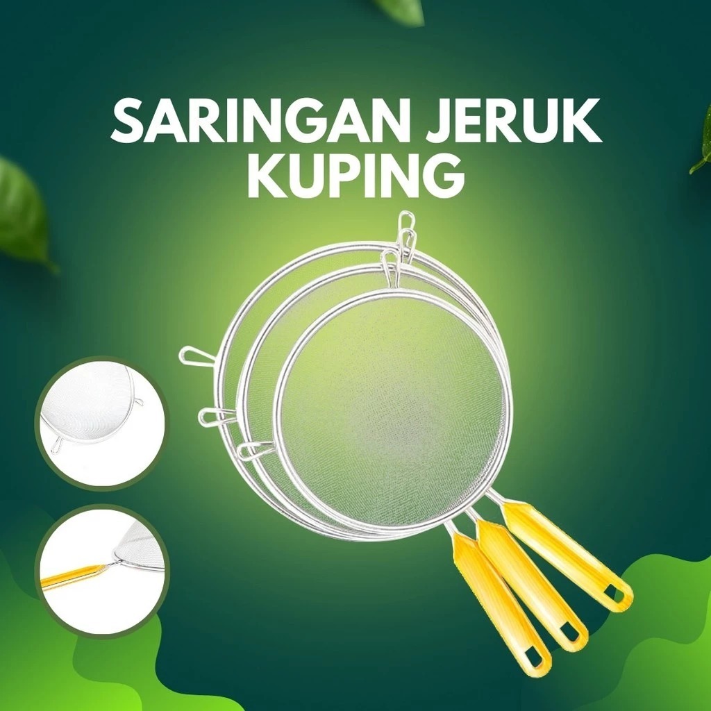 Jual Saringan Stainless Halus Pegangan Tebal Ayak Tepung Bumbu Gagang ...
