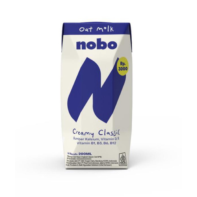 Jual SUSU NOBO OAT MILK [1 KARTON ISI 24 PCS @200ML ] | SUSU VIRAL OAT ...