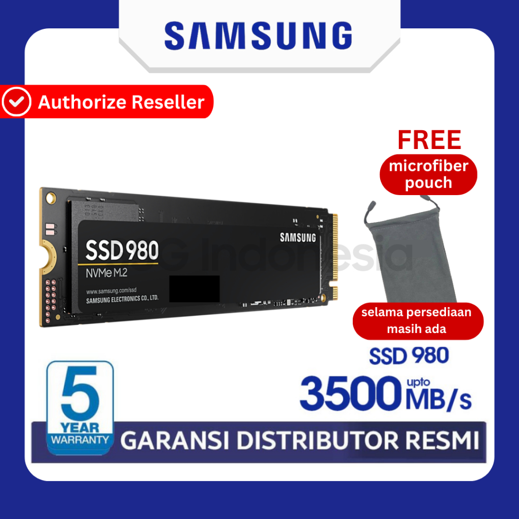 Jual Samsung SSD 980 SSD 500GB M.2 SSD M2 PCIe GEN3.0 NVMe 1.4 2280 M2 ...