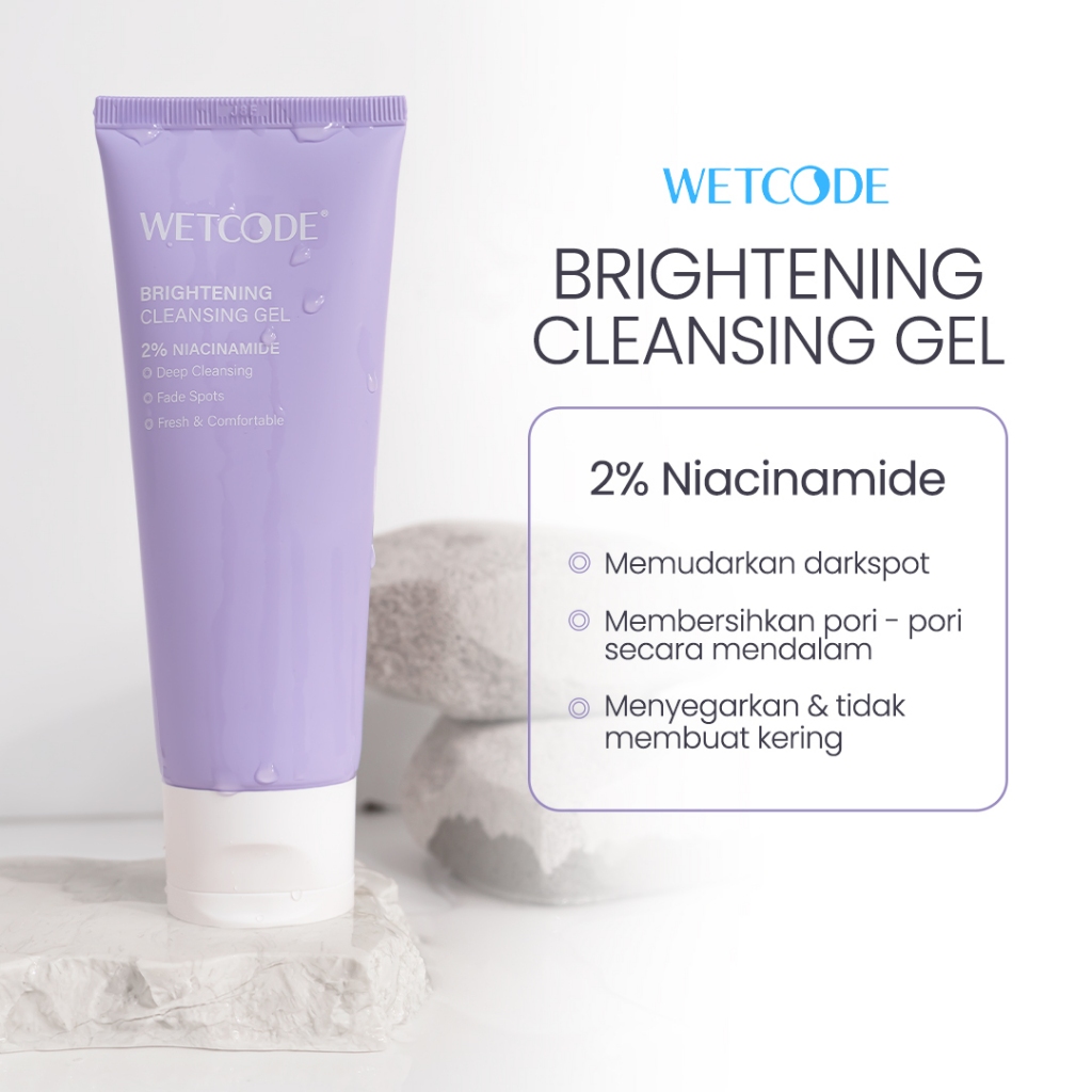 Jual Brightening Cleansing Gel 2% Niacinamide / Facial Wash WETCODE 100gr | Shopee Indonesia