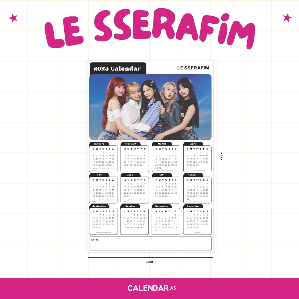 Jual 2025 KALENDER FEARNOT KPOP + LAMINASI 2SISI GLOSSY IDOL KOREA BIAS ...