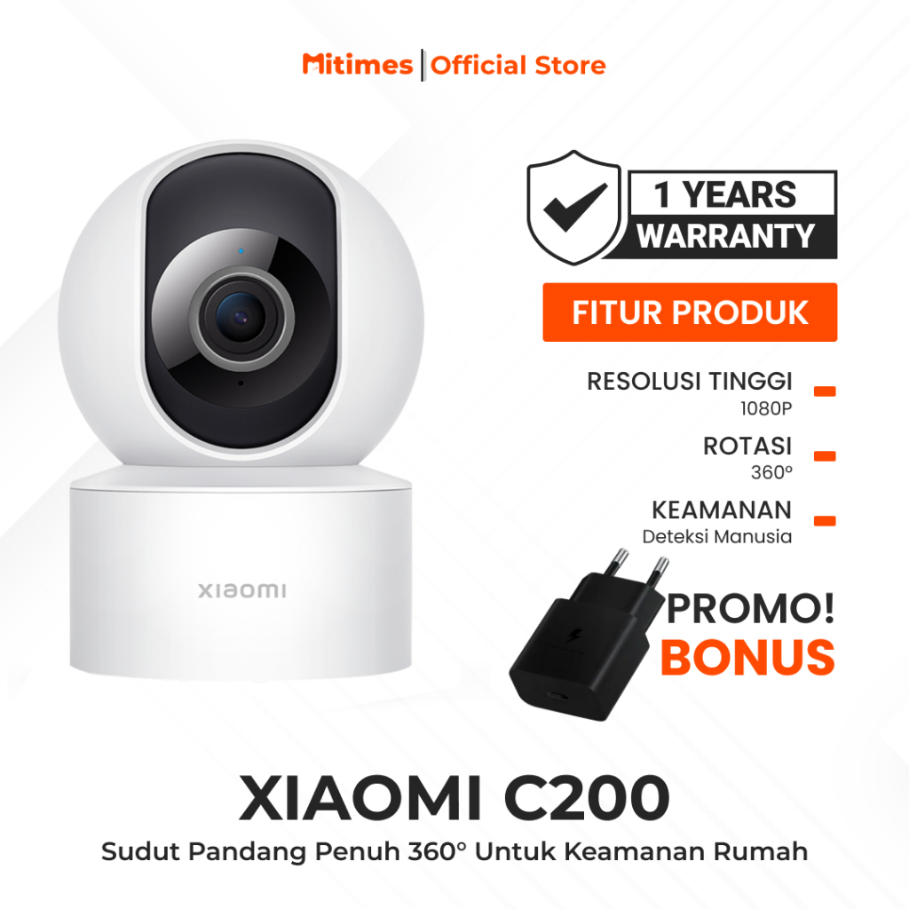 Jual Xiaomi Smart Camera C200 CCTV Indoor Resolusi Tinggi 1080p Night ...