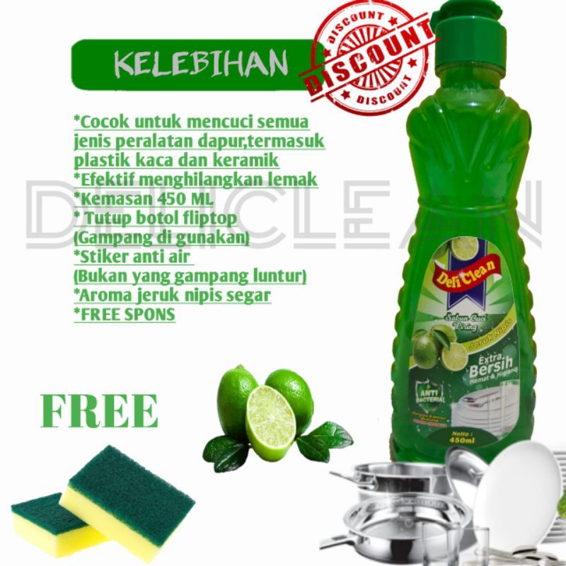 Jual SABUN CUCIPIRING PERTAMA DARI DELICLEAN MAMPU MENGANGKAT LEMAK SATU KALI USAP KEMASAN450ML ...