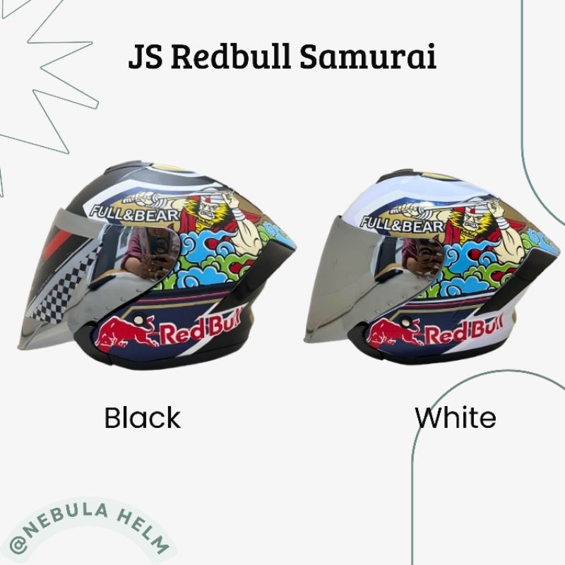 Jual Helm JS ARMOR Motif REDBULL SAMURAI SNI Original | Shopee Indonesia
