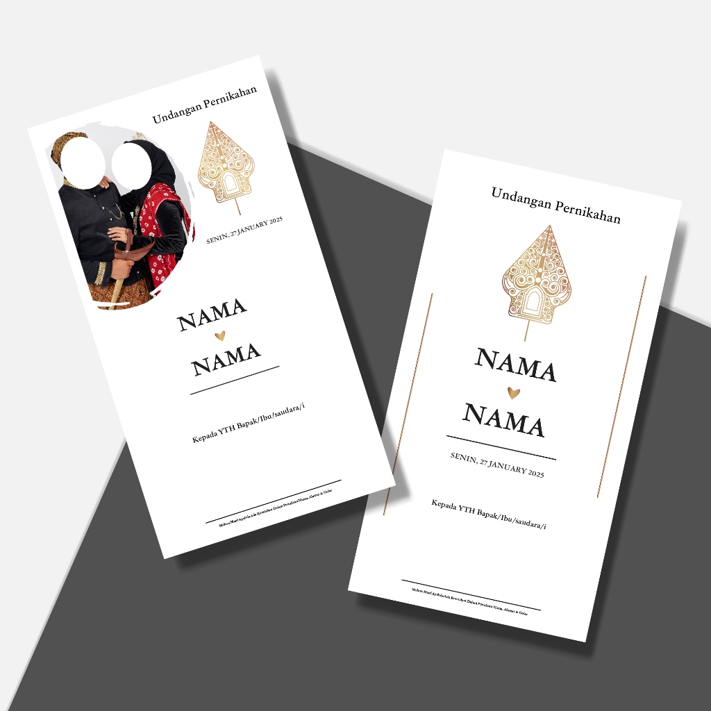 Jual Undangan Pernikahan Wayang Elegan Aesthetic Undangan Khitanan Tema ...
