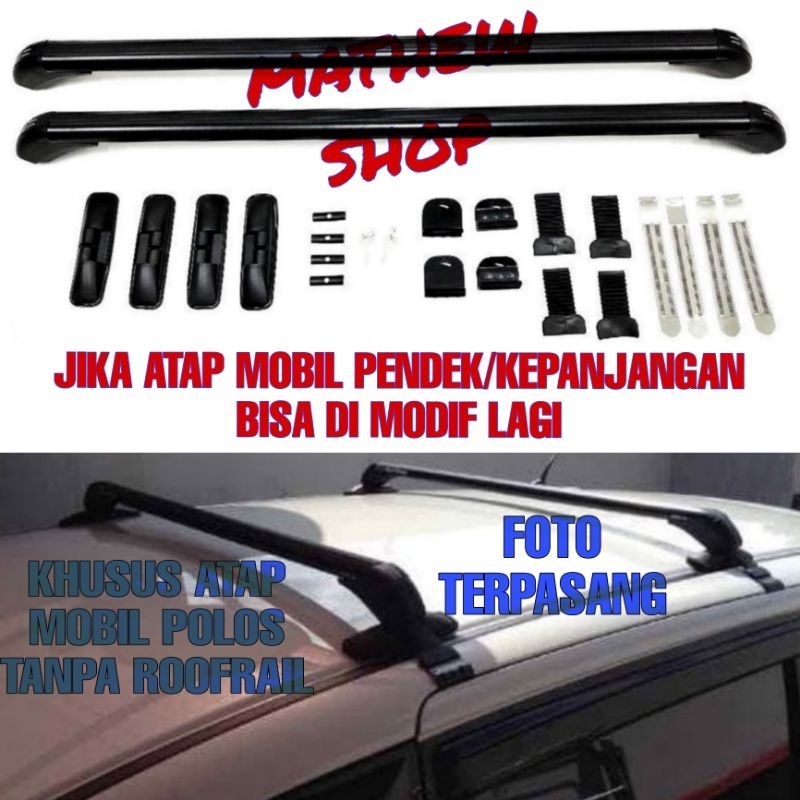 Jual Crossbar Jepit Body 2PC / Kaki Rack Atap Mobil Model Jepit Body ...