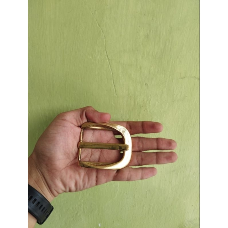 Jual gesper buckle Kuningan asli ukuran 4cm | Shopee Indonesia
