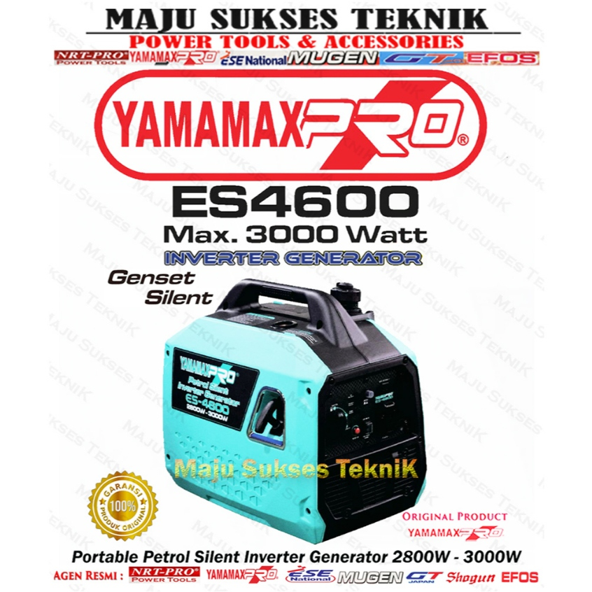 Jual YAMAMAX PRO ES4600 Genset Silent Inverter 3000Watt Petrol Bensin ...