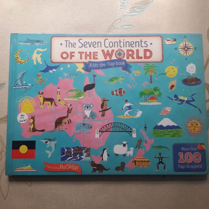 Jual The Seven Continents Of The World a lift-the-flap book by Hui ...