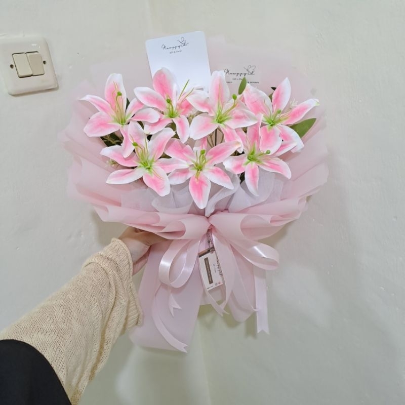 Jual Flowppy.id - Buket Bunga Lily Artificial / Flower Bouquet Full ...