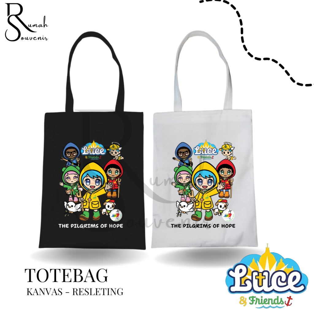 Jual Totebag Maskot Luce & Friends Jubilee Tas Kanvas Yubileum Katolik ...