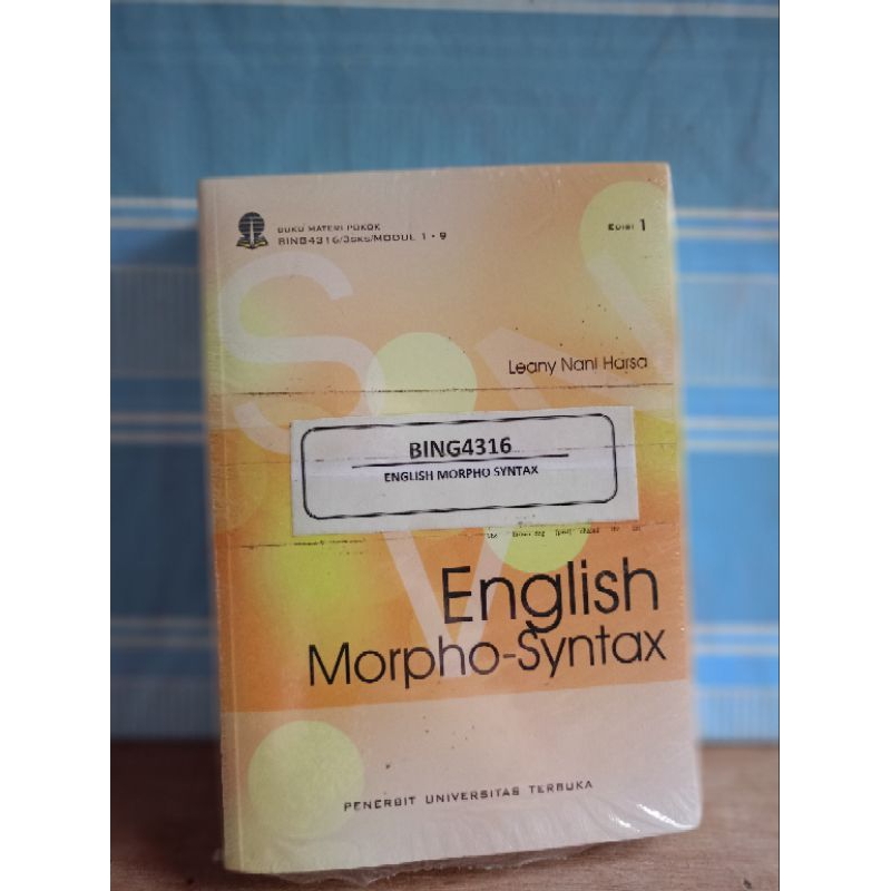 Jual BUKU UT: ENGLISH MORPHO-SYNTAX by leany nani harsa | Shopee Indonesia