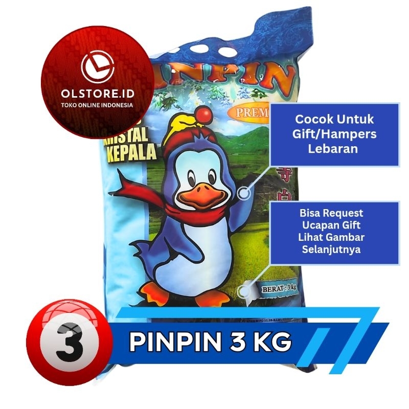 Jual Beras Pinpin 3kg Fresh, Premium, & Personal (FPP) | Shopee Indonesia