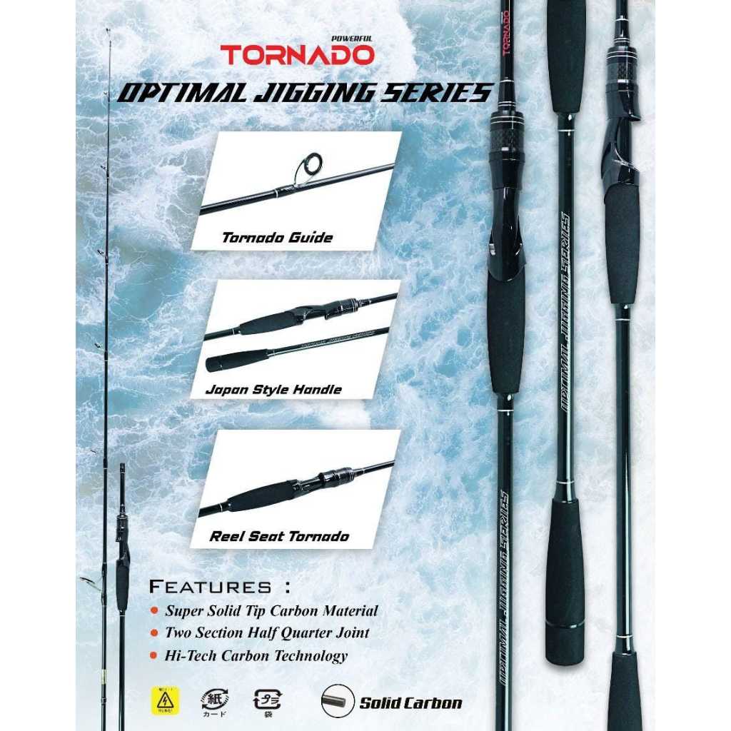 Jual Joran Tornado Optimal Jigging 602 PE 1-3, PE 2-4, Joran Jigging ...