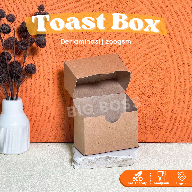 Jual Toast Box Kraft Polos Berlaminasi / Box Toast Kraft / Dus Toast ...