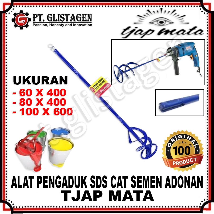 Jual TJAP MATA Pengaduk Cat SDS PLUS BIRU Resin Semen Paint Mixer ...
