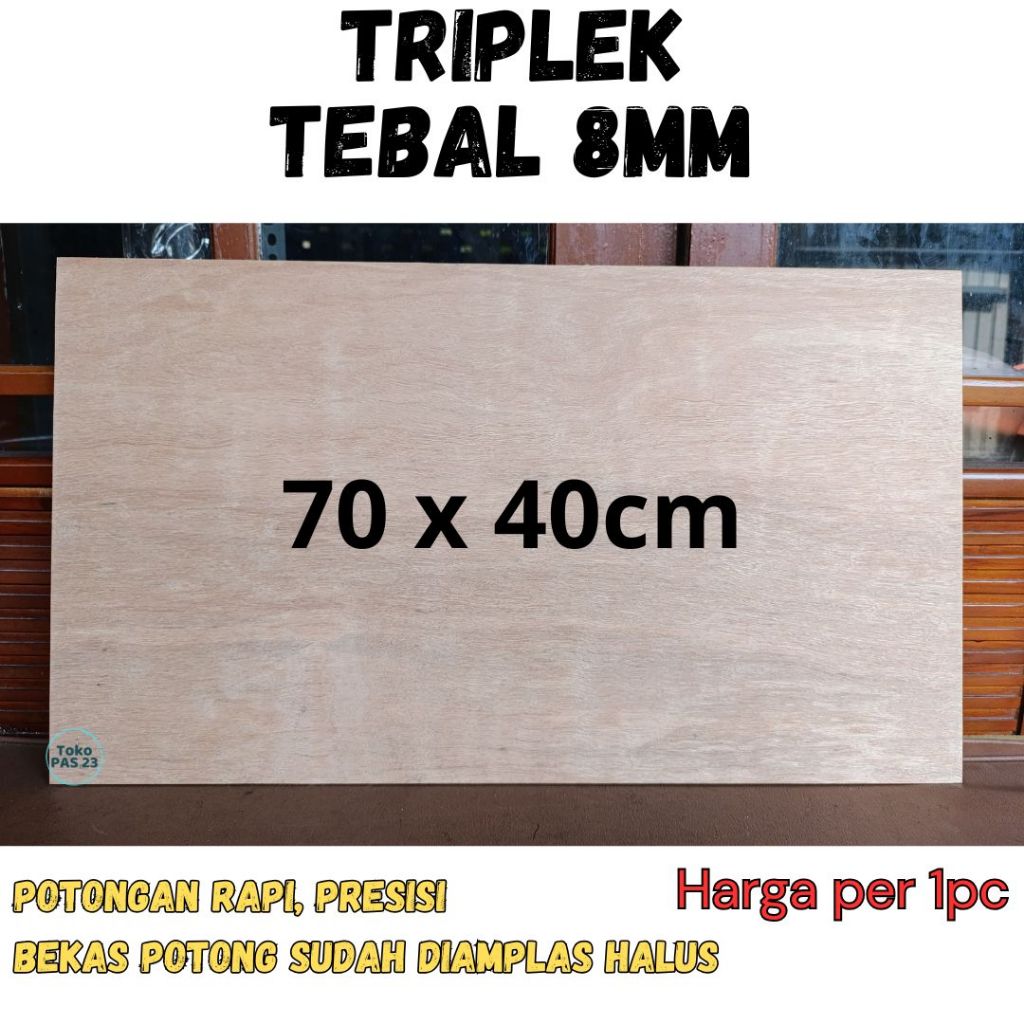 Jual TRIPLEK P70 L40 (cm) TEBAL 8mm MULTIPLEK PAPAN KAYU LAPIS PLYWOOD ...