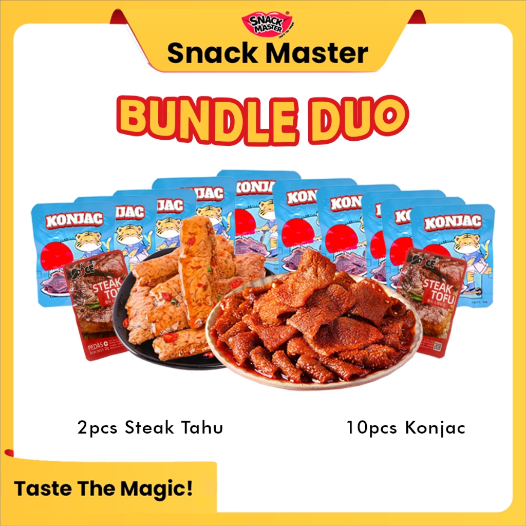 Jual Snack Master - [Bundle Duo] 2 Steak Tahu + 10 Konjac Makanan ...