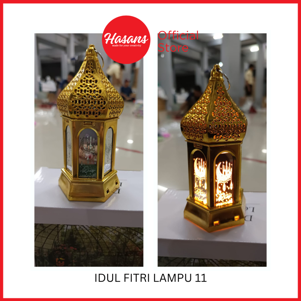 Jual Lampu Lantern EID Mubarak / Lampu Mini Ramadhan Lilin Idul Fitri ...