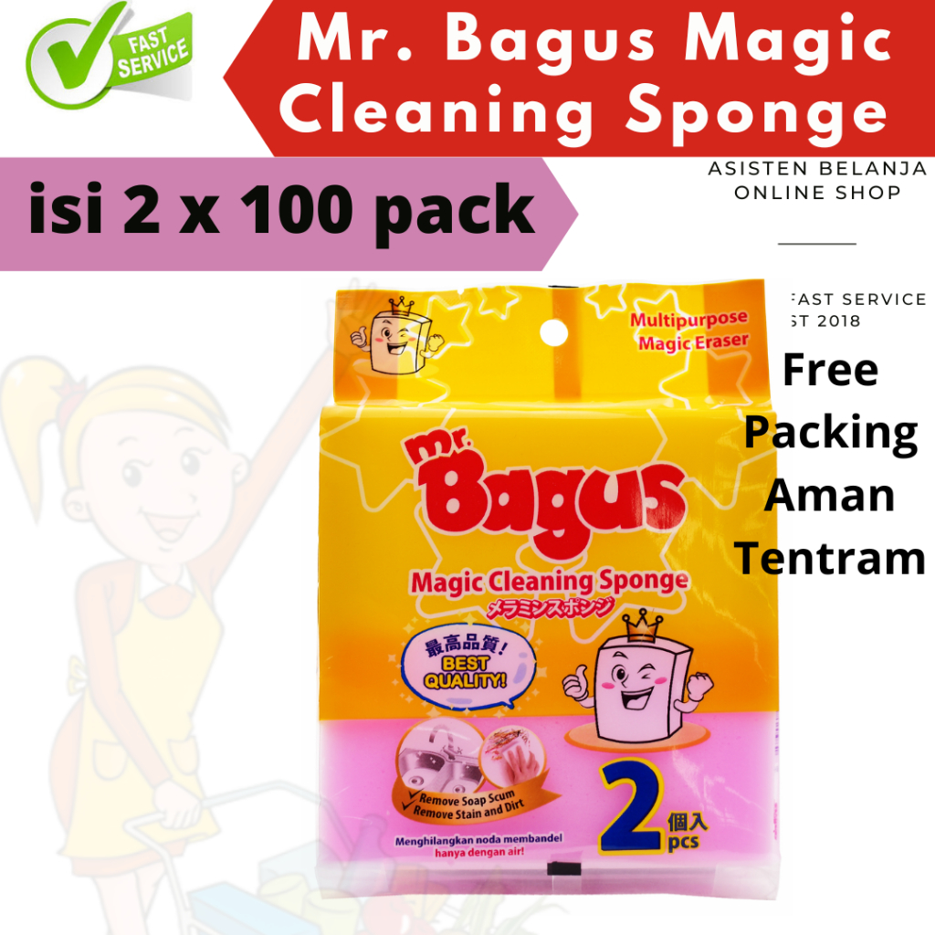 Jual Mr Bagus Magic Cleaning Sponge isi 2 pcs x 100 bungkus | Shopee ...