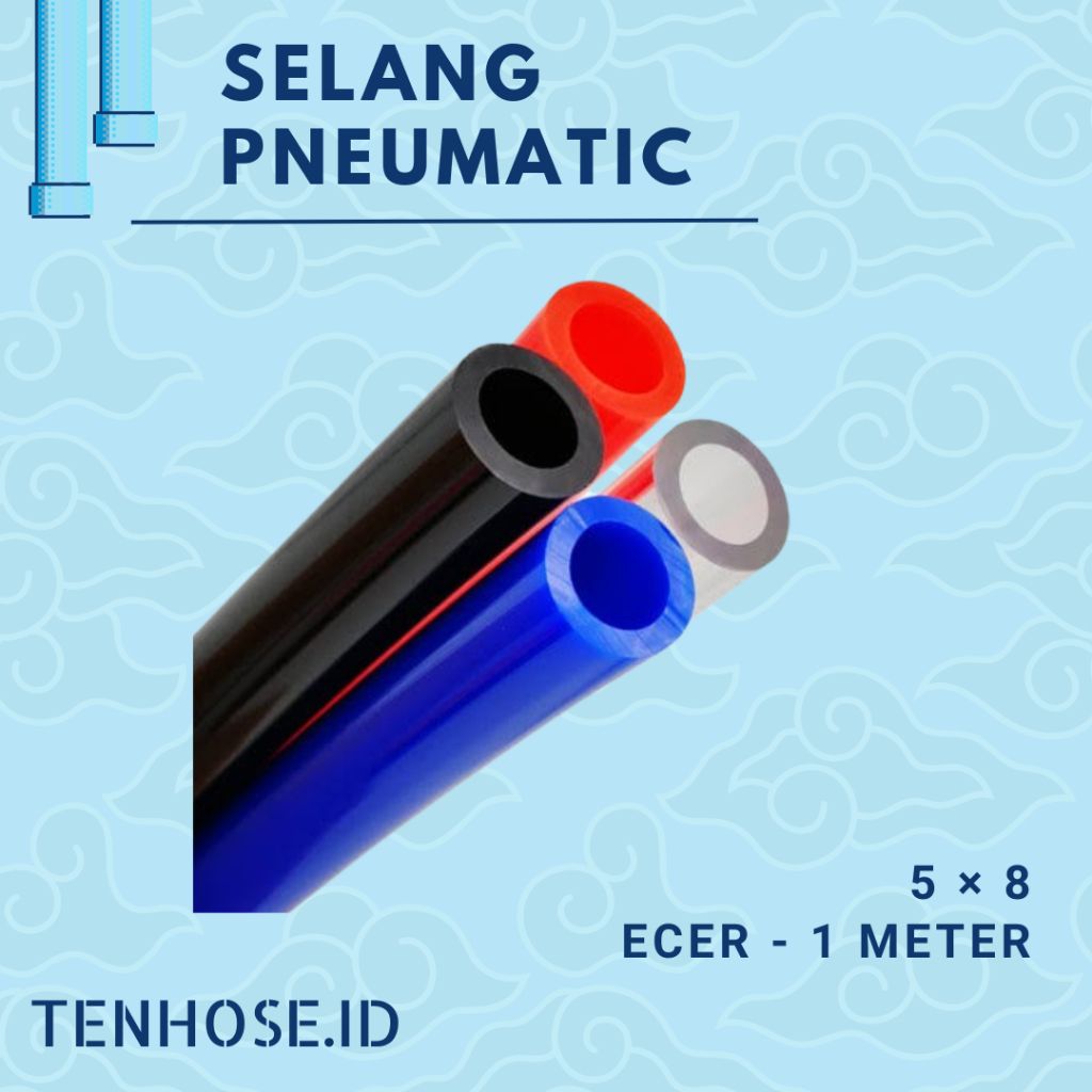 Jual Selang Angin Pneumatic PU 5 x 8 Per Meter Tjap Mata / Selang Mini ...