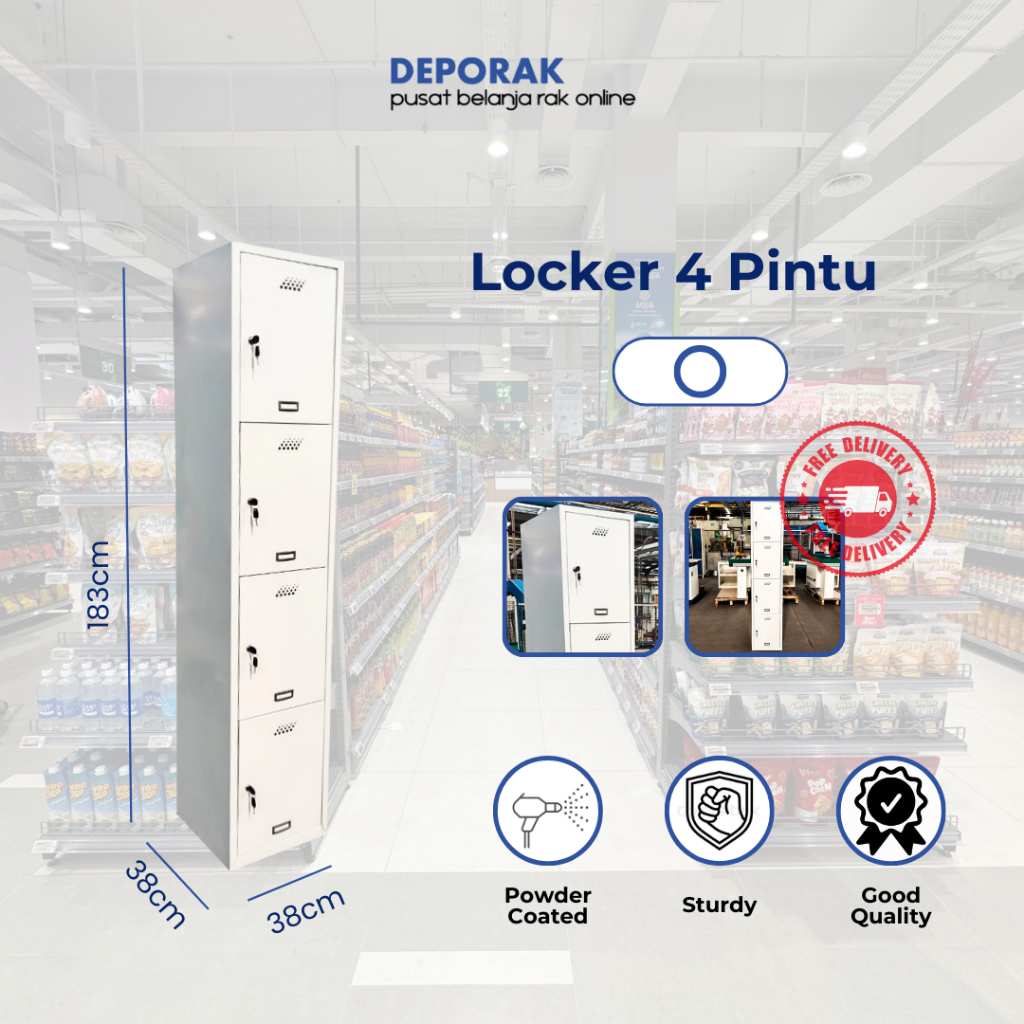 Jual LEMARI LOCKER 4 PINTU / LOKER / LOCKER / Loker Besi / Lemari ...