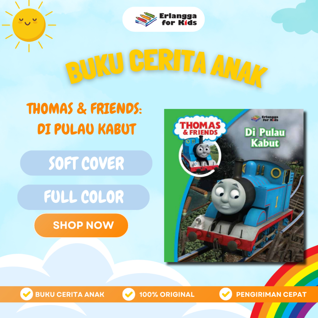 Jual [Erlangga Official] Buku Cerita Anak: Thomas & Friends: Di Pulau Kabut | Shopee Indonesia