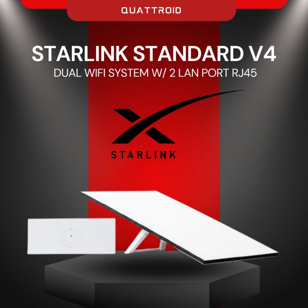 Jual STARLINK STANDARD V4 DUAL WIFI SYSTEM W/ 2 LAN PORT RJ45 | Shopee ...
