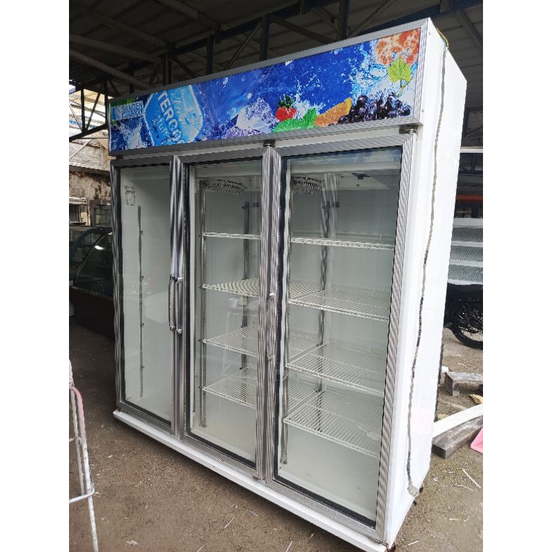 Jual showcase chiller 3 pintu sanden intercool second | Shopee Indonesia