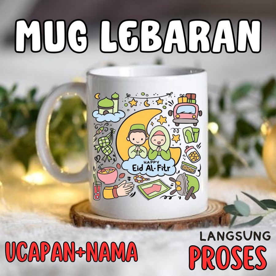 Jual MUG CUSTOM RAMADAN / MUG CUSTOM LEBARAN / SOUVENIR IDUL FITR I ...