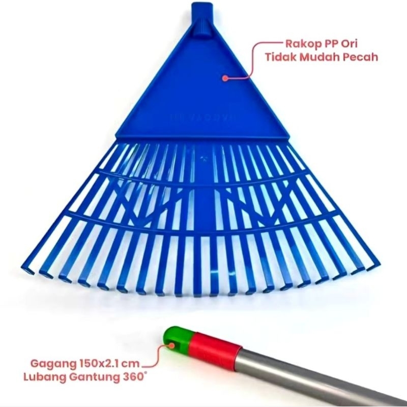 Jual Sapu taman daun besar sampah garden broom tidak pake gagan bisa ...