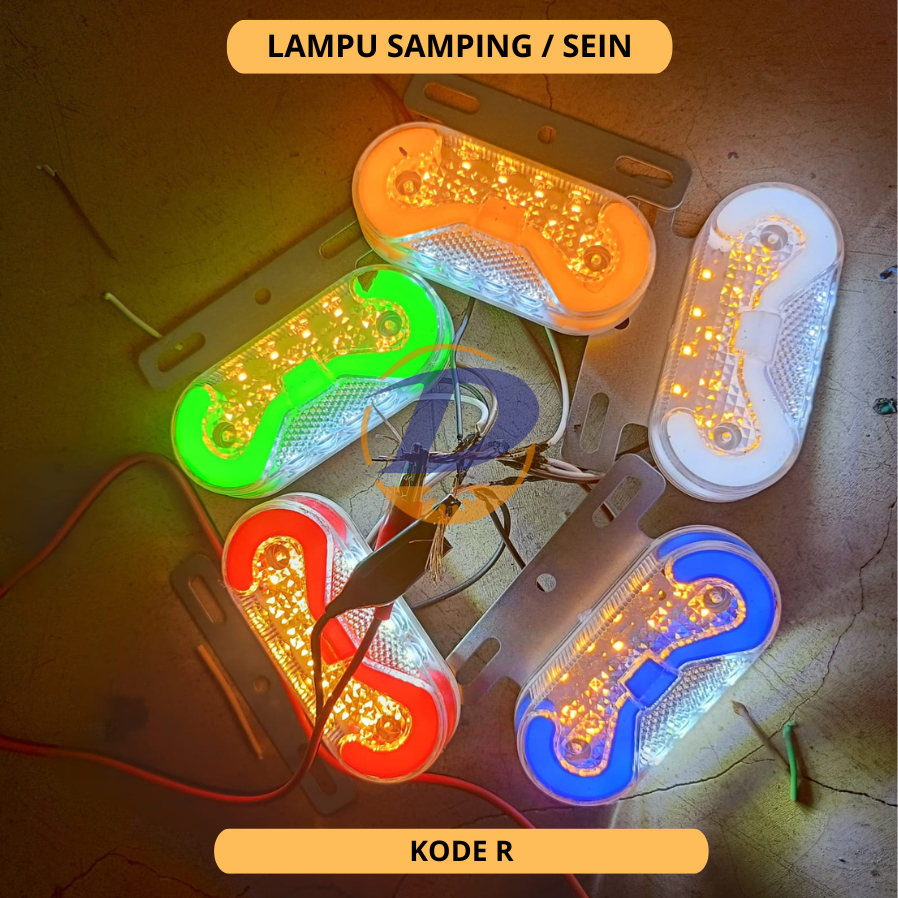Jual Lampu LED samping truck 12-24 Volt kode R/ Lampu Sein Running Back ...