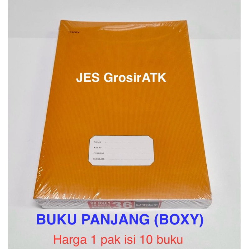 Jual Buku Tulis Boxy Kraft Sampul Coklat OKEY 36, 50 lembar (Buku ...