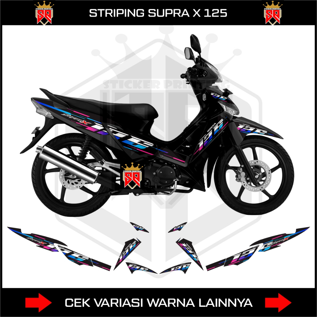 Jual STRIPING HONDA SUPRA X 125 OLD / DECAL STIKER SUPRA X OLD 125 ...