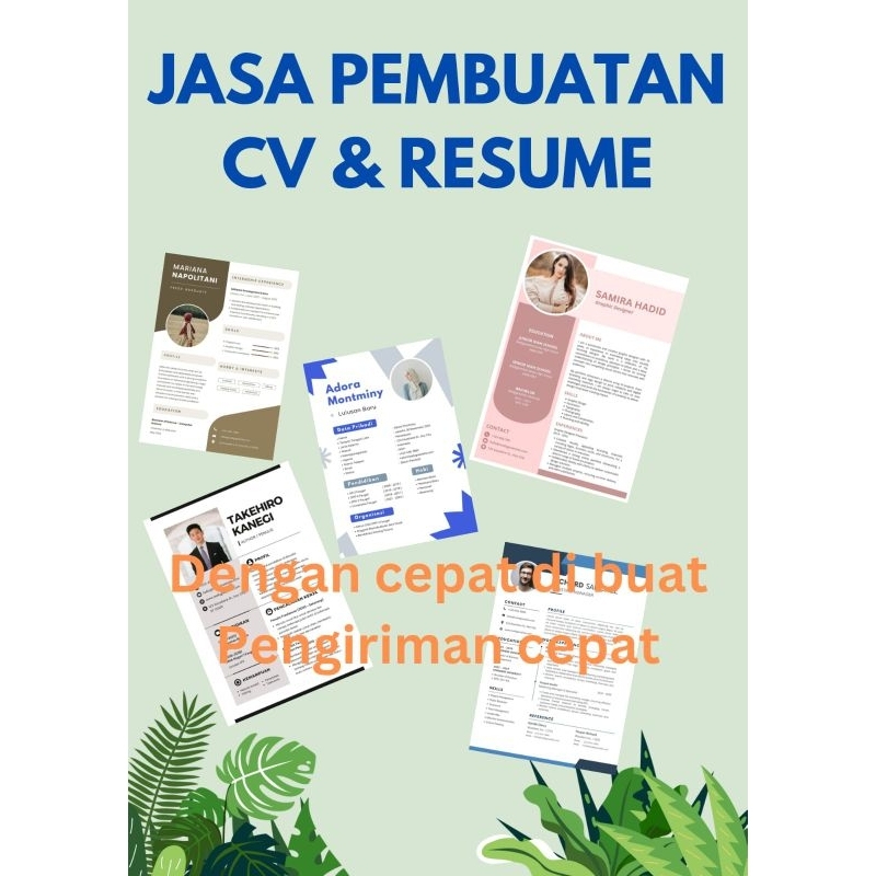 Jual Jasa Pembuatan CV | Jasa Desain CV | Jasa CV | > Hanya Hitungan Jam | Surat Lamaran Kerja ...