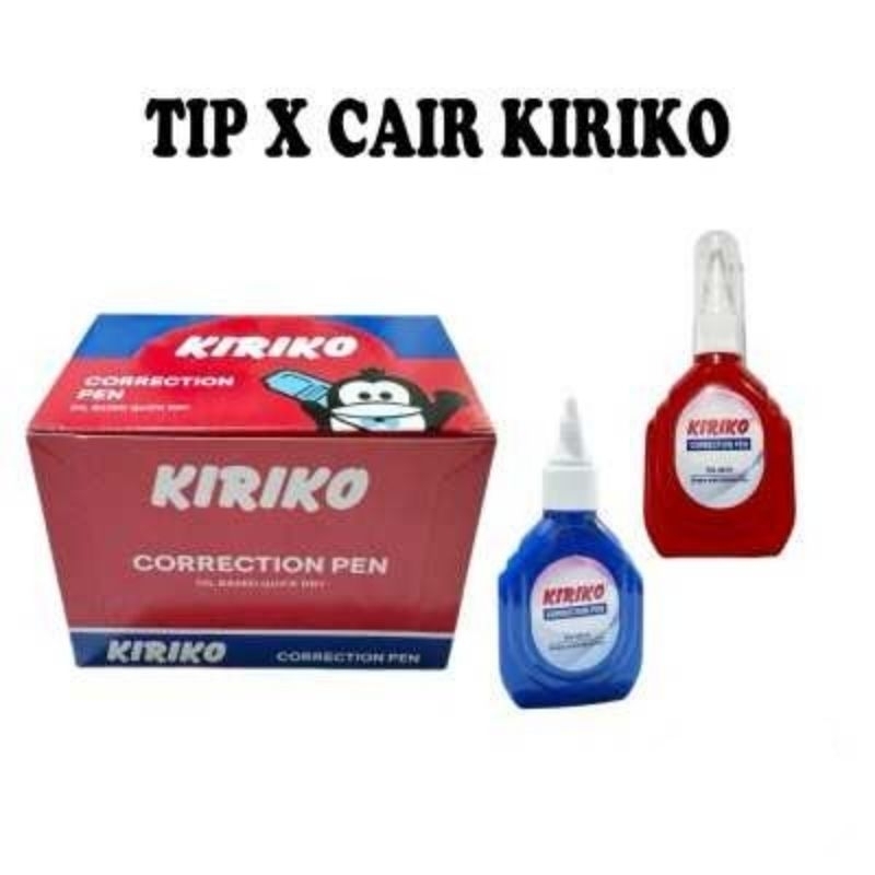 Jual Tipe X Kiriko cair penghapus pulpen tinta / Tip ex cair / Kiriko ...