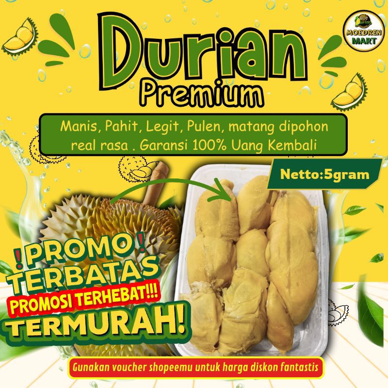 Jual Durian kupas Premium Bervariasi Lengkap Berat 500gram | Shopee Indonesia