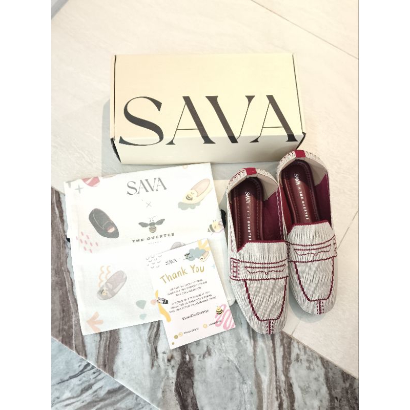 Jual SAVA x Overtee Sewing shoes in Beige with Box | Shopee Indonesia